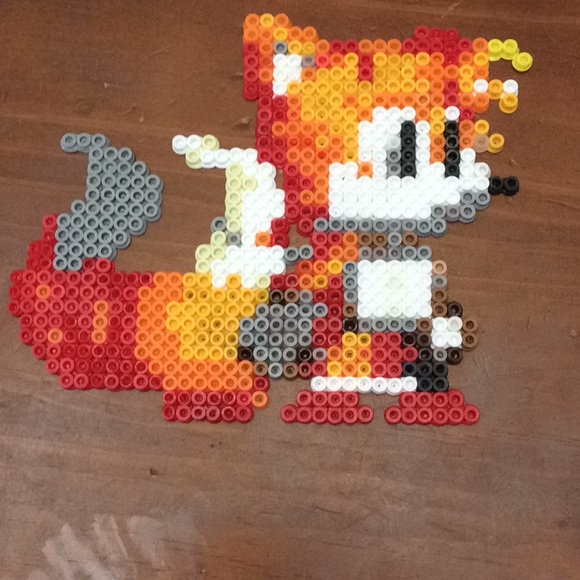 None | Other | Tails Perler Beads From Sonic The Hedgehog | Poshmark
